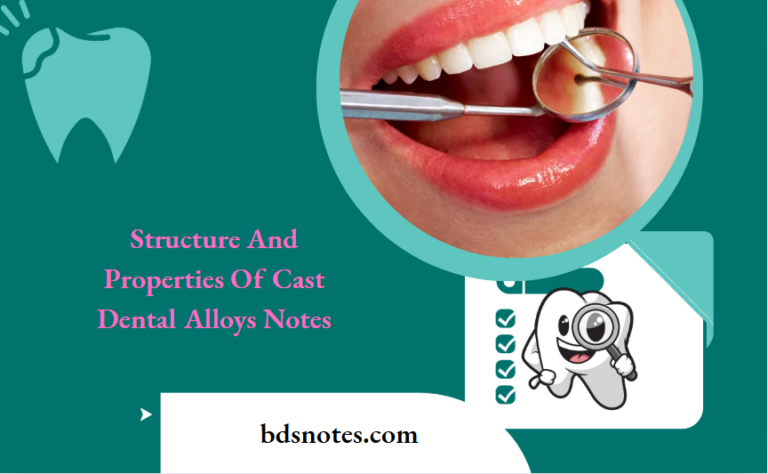 Structure and Properties of Cast Dental Alloys Notes - BDS Notes